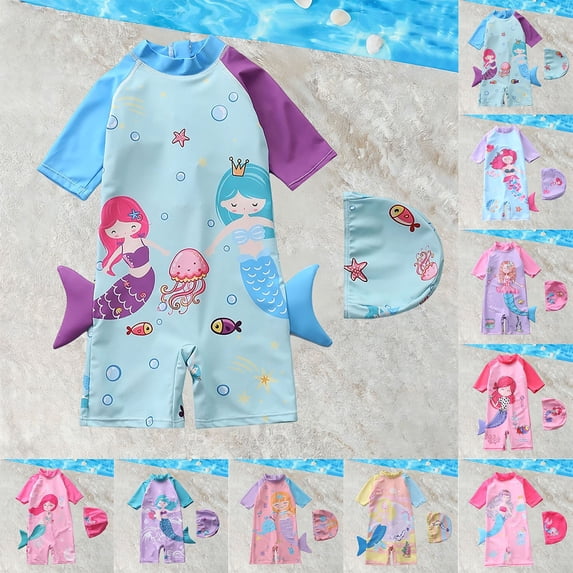 CAIXIA Swimsuit for Girls Classic Hawaiian Soft & Breathable Upf 50 ...