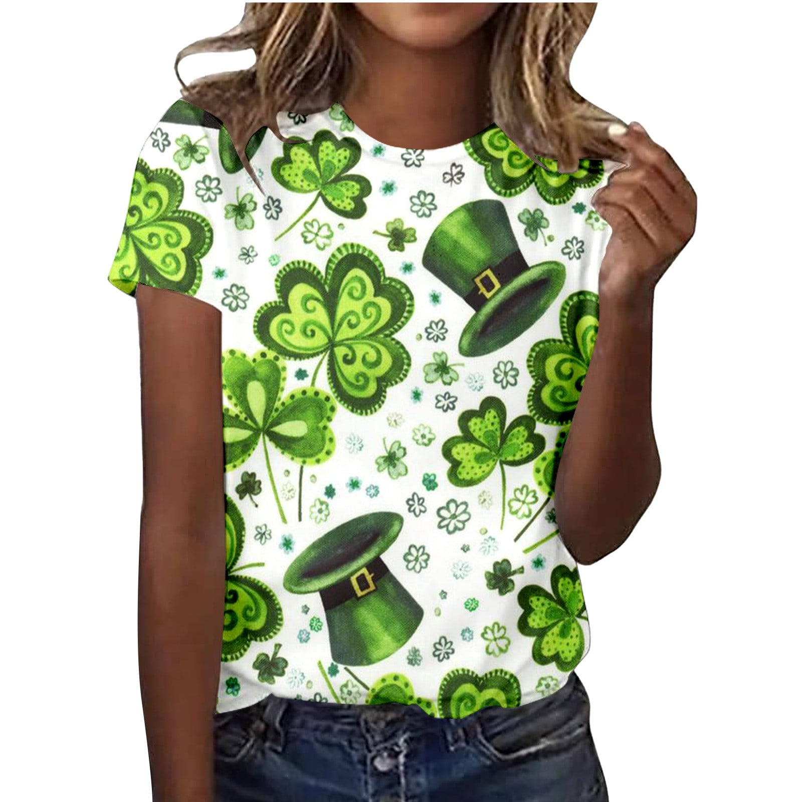 CAIXIA T Shirts for Women Plus Size St Patricks Day Holiday Short ...
