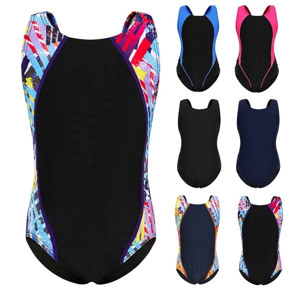 CAIXIA Teen Girl Swimsuit Coverup Relaxed Fit Floral Stretchable Fabric ...