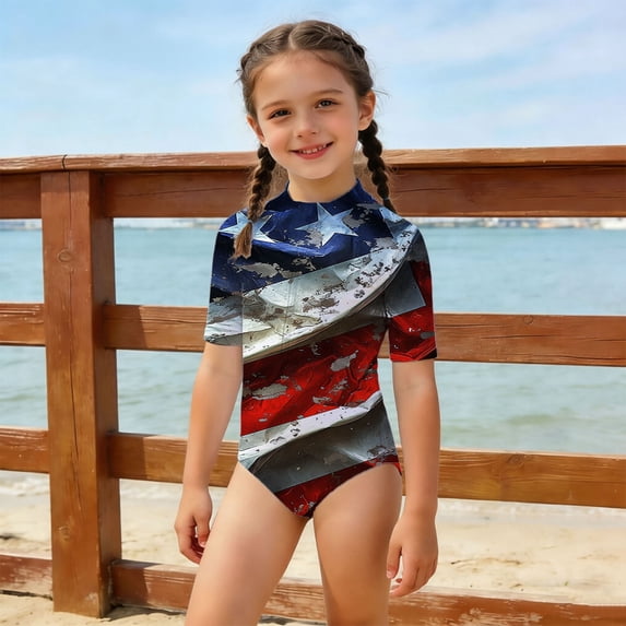 CAIXIA Toddler Baby Girl Swimsuit Ruffle Bathing Suit Adjustable Strap ...