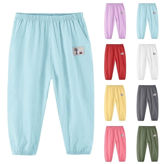 CAIXIA Toddler Boys Cotton Linen Pants Baby Summer Harem Trousers ...