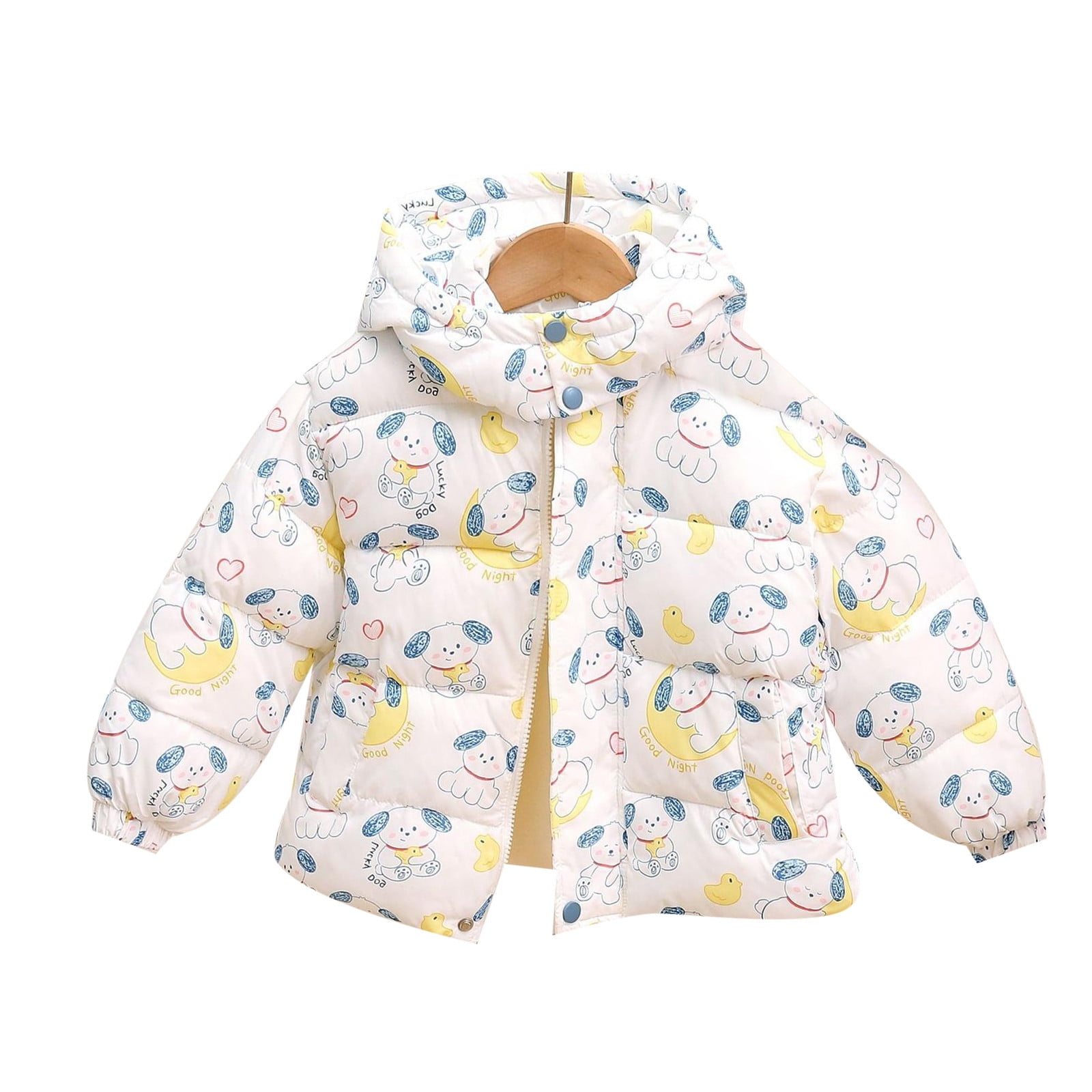 CAIXIA Toddler Coats For Boys - Kids Down Padded Jacket, Baby Cartoon Print & Girl Floral Design ...