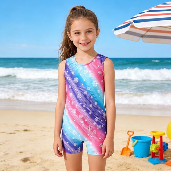 CAIXIA Toddler Girl Summer One Piece Bathing Suit with Skirt Drawstring ...