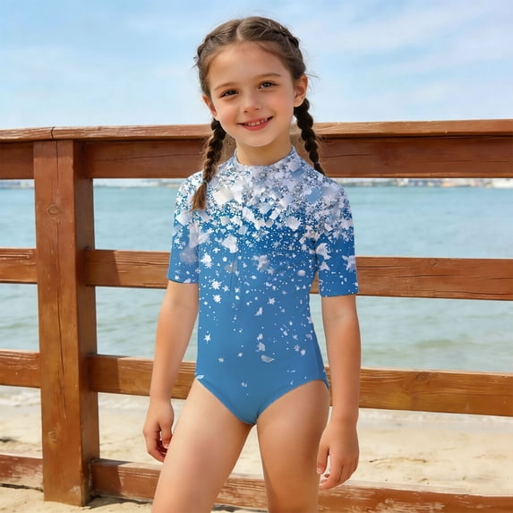 CAIXIA Toddler Girl Summer One Piece Girl Bathing Suit Adjustable Wide ...