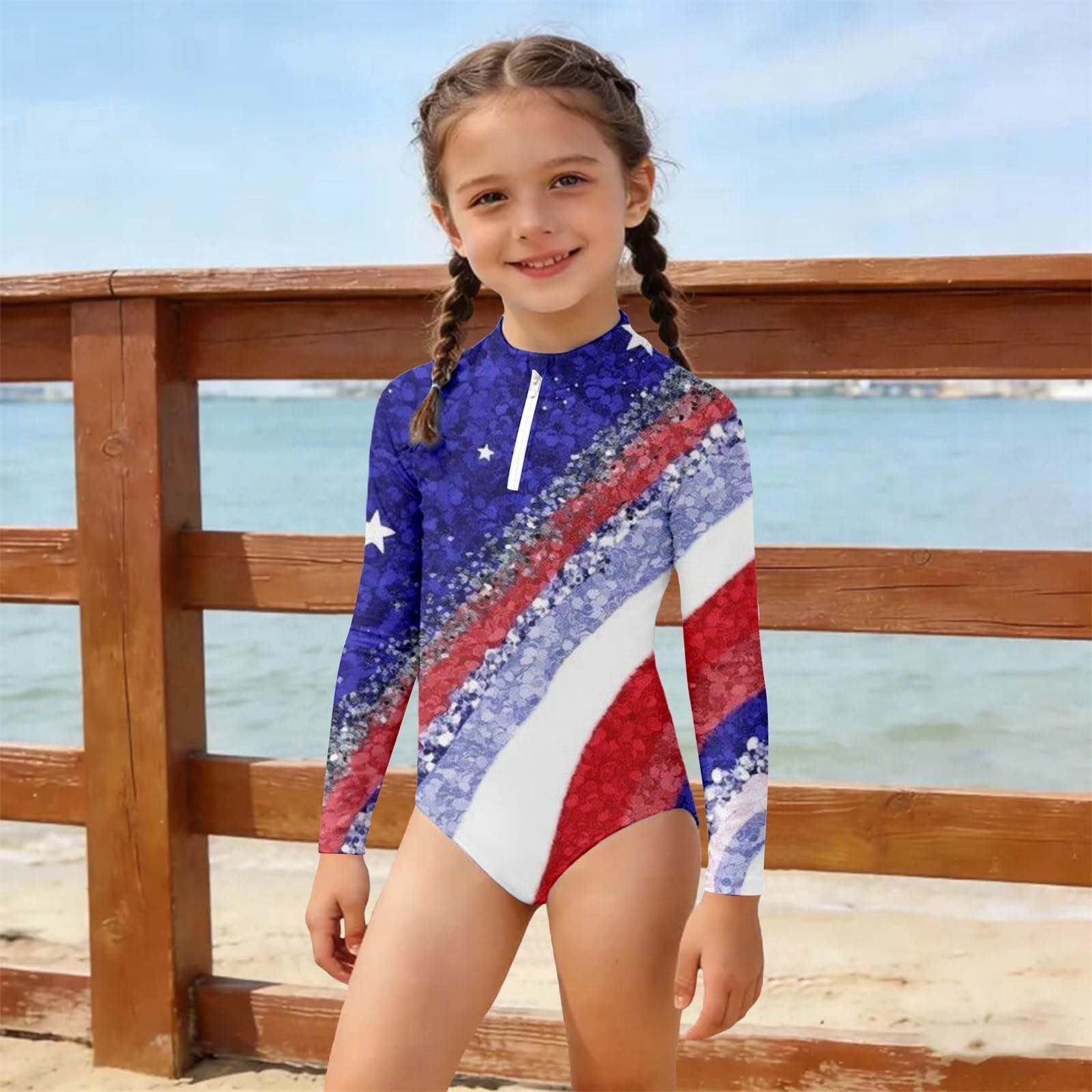 CAIXIA Toddler Girls One Piece Swimsuit Bathing Suits Adjustable Wide ...