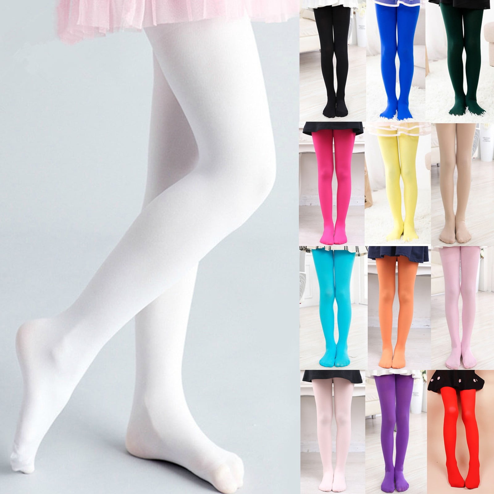 CAIXIA Toddler Girls Tights Dance Ballet Footed Leggings Ultra Soft ...