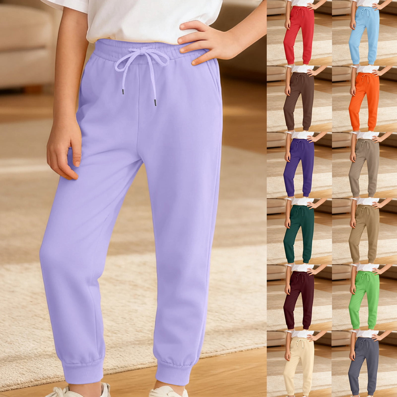 CAIXIA Toddler and Kids Boys Sweatpants Joggers Cotton Active Soft ...