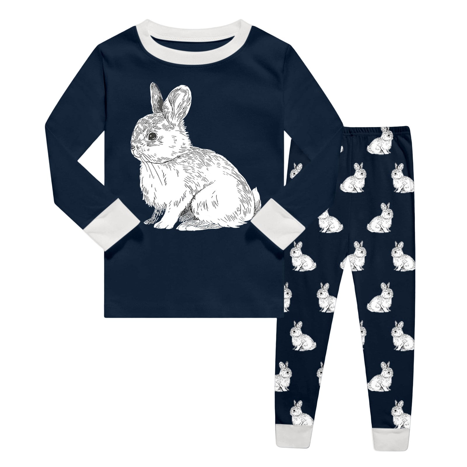 CAIXIA Toddlers Snug-Fit Pajama Sleepwear Sets,Children's Long Sleeve Boys Cartoon Personality ...