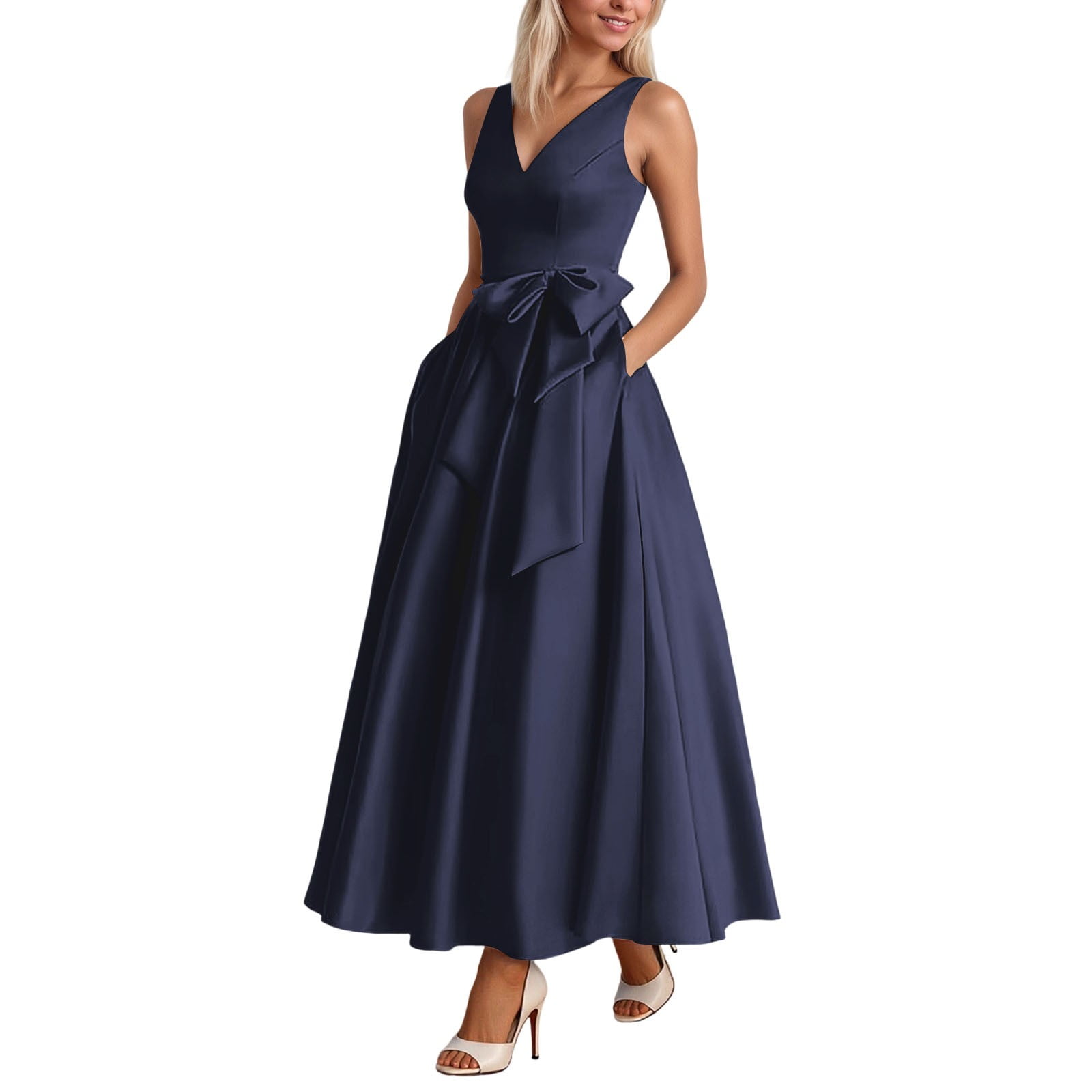 CAIXIA Wedding Guest Dresses Elegant Formal Evening Gown Satin Banquet ...