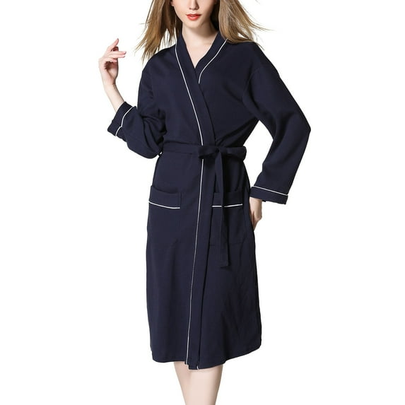 CAIXIA Women'S Robes Elegant Women's Kimono Robe Long Knitted Bathrobe ...