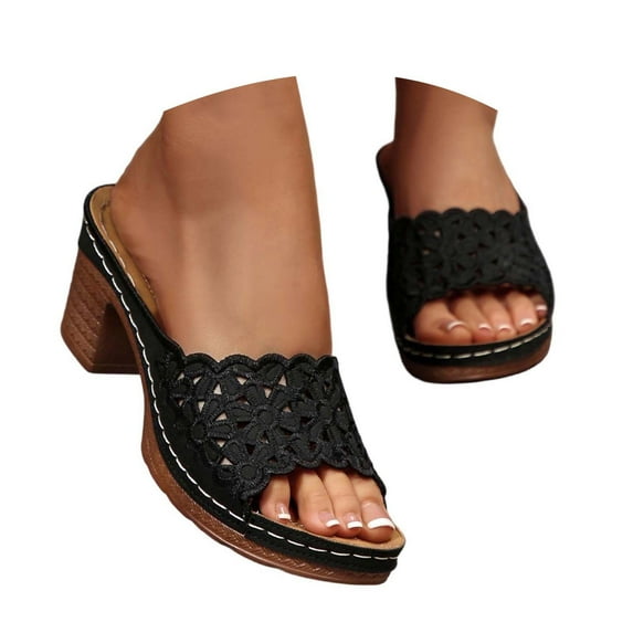 CAIXIA Women Sandals Women's Summer Platform Slide Sandals with High ...