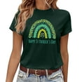 CAIXIA Women T Shirts Oversized St Patrick's Day Short Sleeve Four Leaf ...