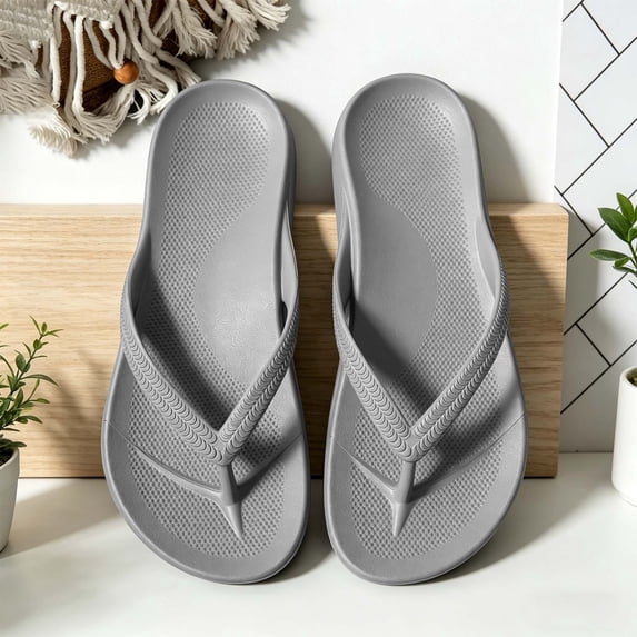 CAIXIA Women's Arch Support Flip Flops, Orthotic Thong Sandals for ...