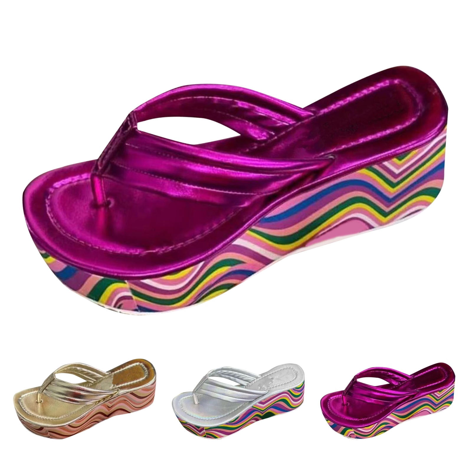 CAIXIA Women's Classic Flip Flops, Comfortable Thong Sandals for Women ...