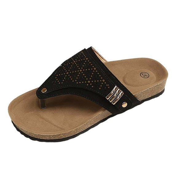 CAIXIA Womens Sandals Comfortable Women's Summer Platform Slide Sandals ...