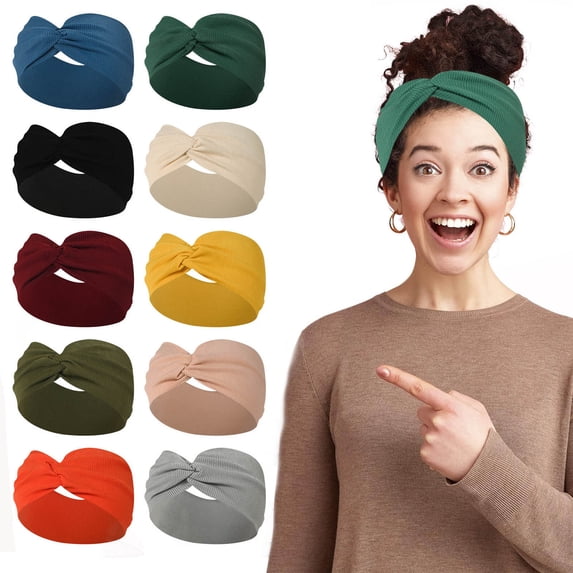 CAIXIA Womens Yoga Elastic Headband Non Slip Sweat Wicking Hair Wrap ...