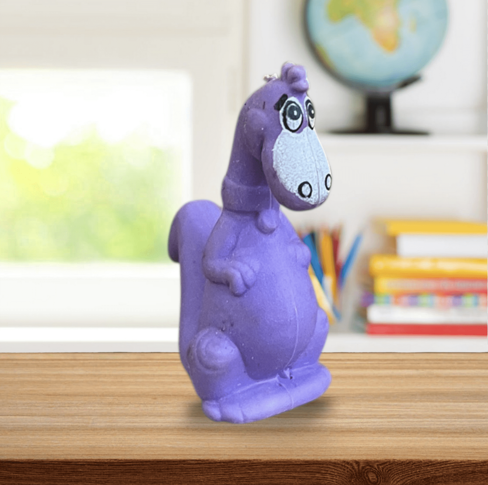 CAKE TOPPER VTG 1987 Flintstones 2” Purple Dino Fruity Pebbles Promo ...