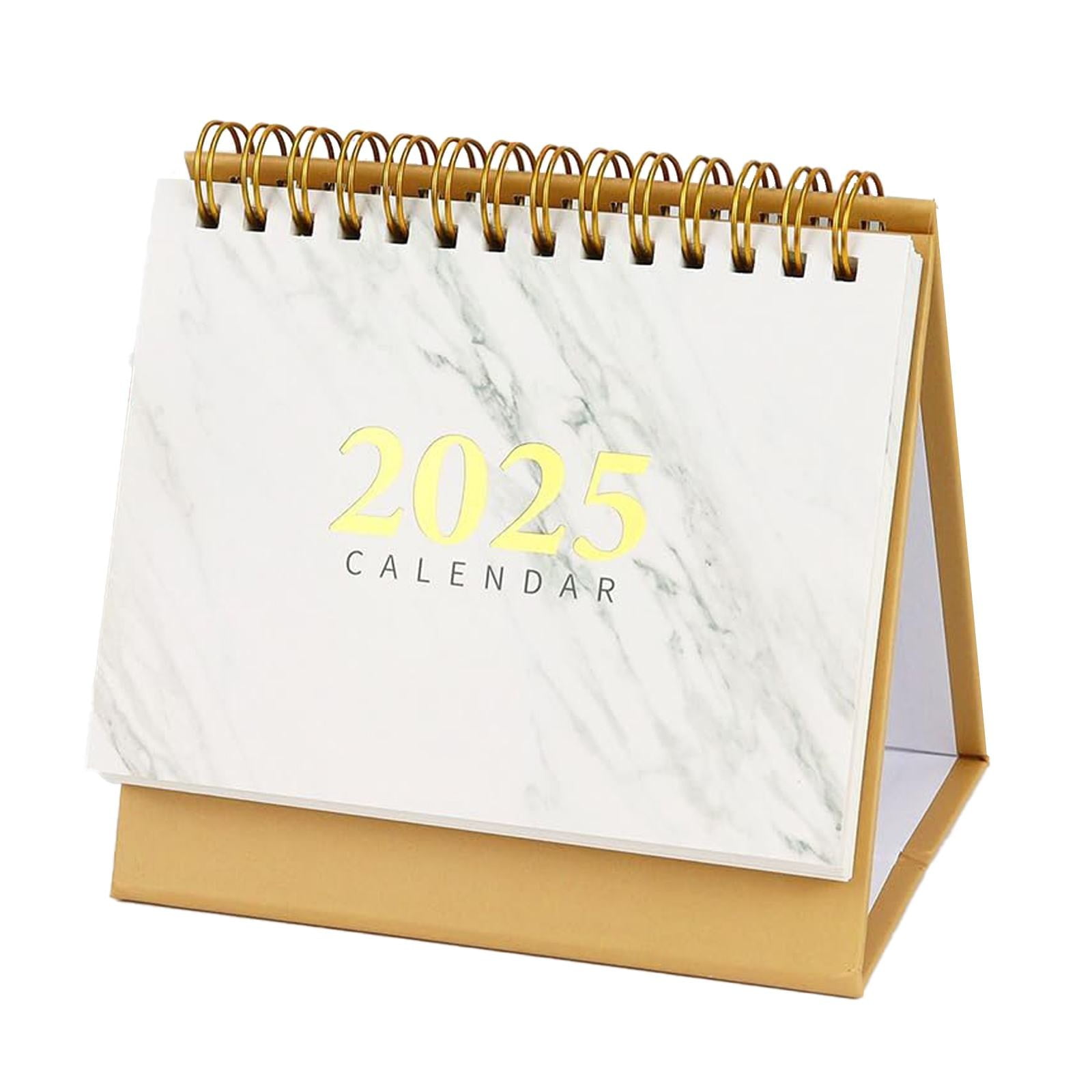 CAKVIICA Desk Calendar 2024 2025 Creative Standing Flip Small Desk ...