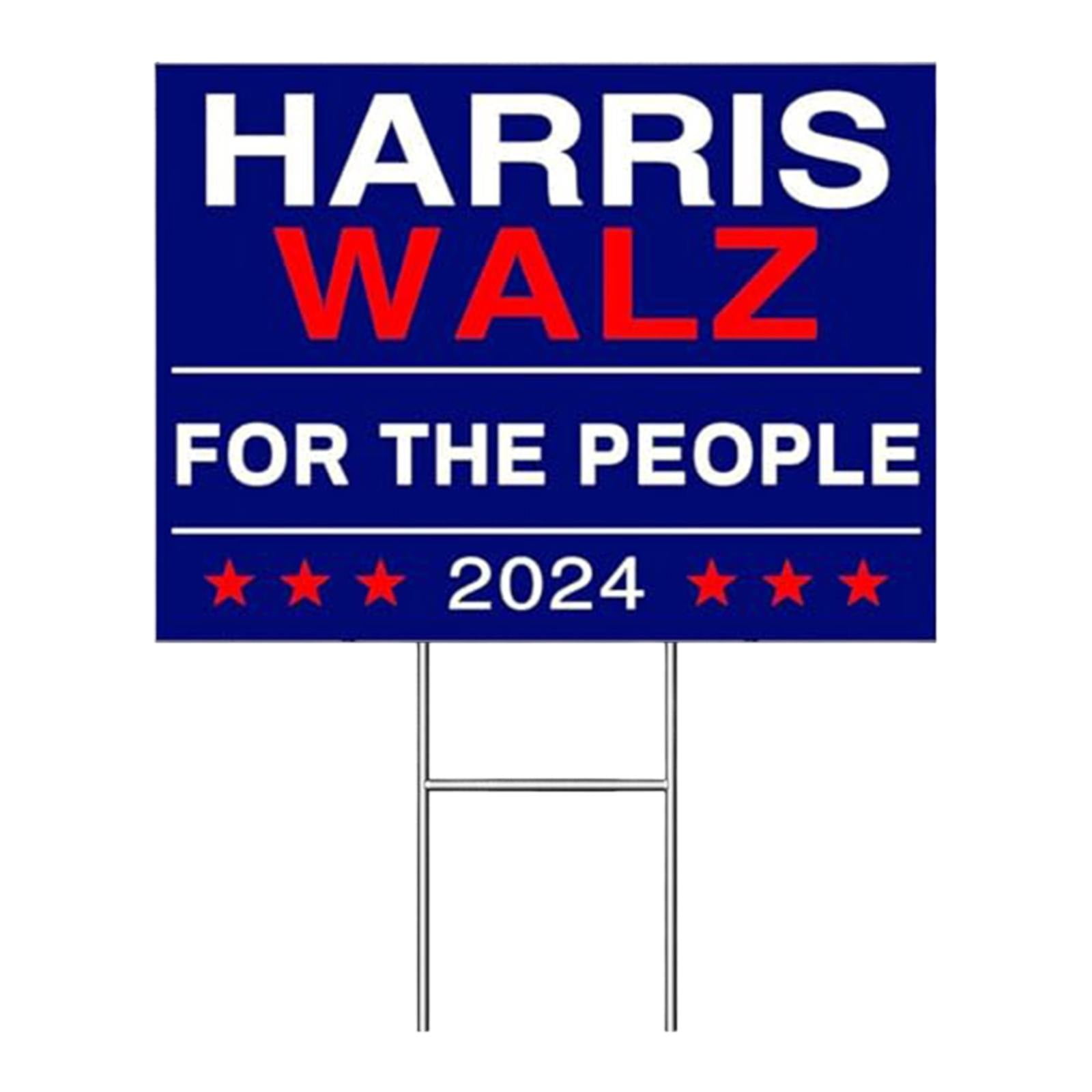 CAKVIICA Walz 2024 Yard Sign Walz For The People Election Garden Sign ...