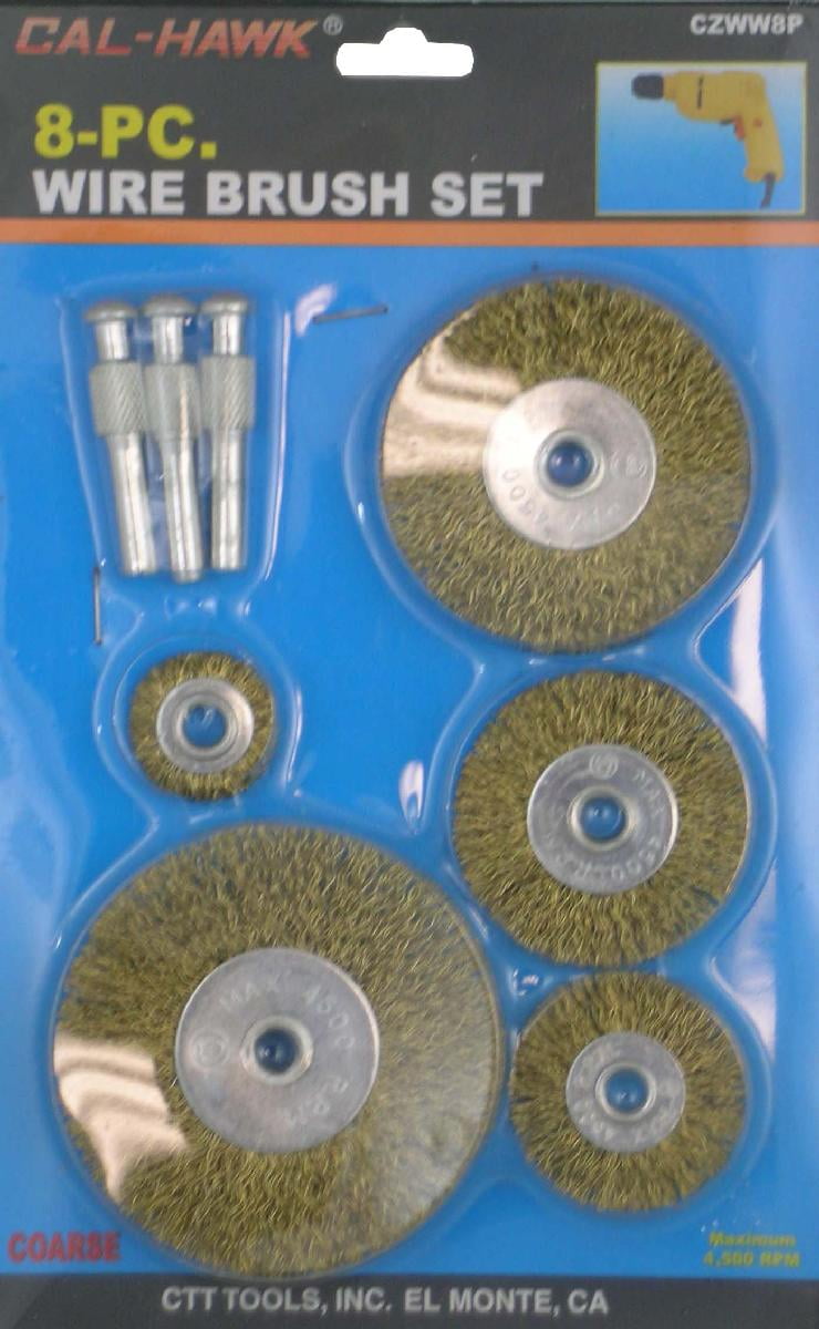 CAL-HAWK CZWW8P WIRE BRUSH SET - 8 PIECES - Walmart.com