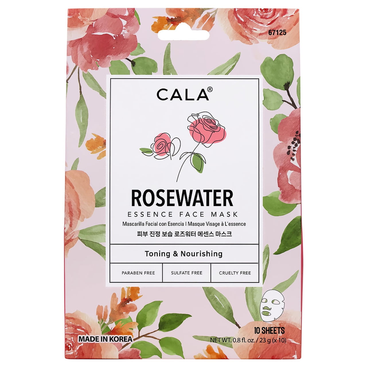 CALA Nourishing Essence Face Mask with Rose Water - Pack of 3 (30 ...