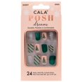 CALA Posh Dreams Press On Nails, Short Oval Xmas Tree Glitter 24pk ...