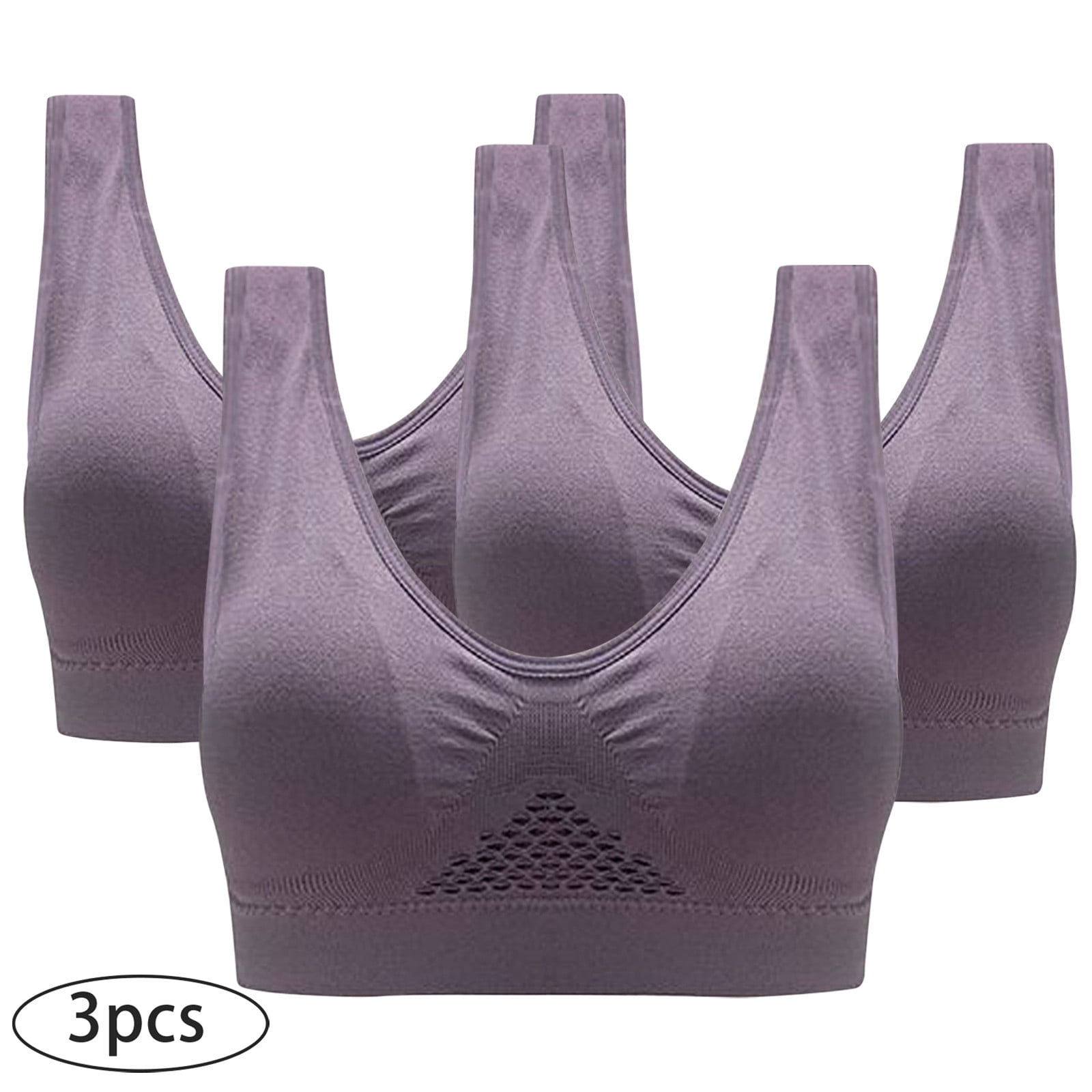 CALAFEBILA Bras for Women Pack of 3 Sports Bra Running Wireless High ...