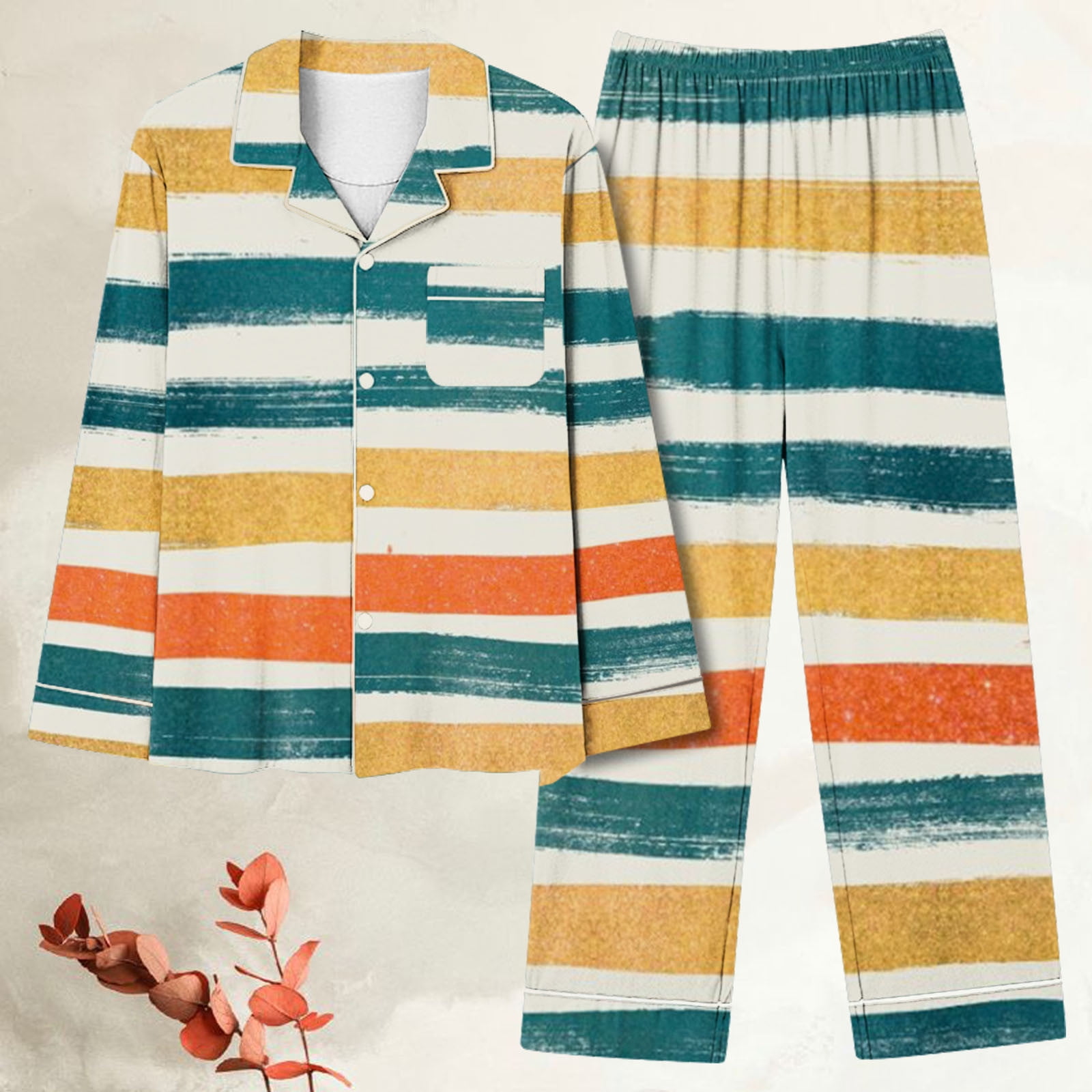 CALAFEBILA Junior Girls Pajamas Teen Button Down Pjs for Women ...