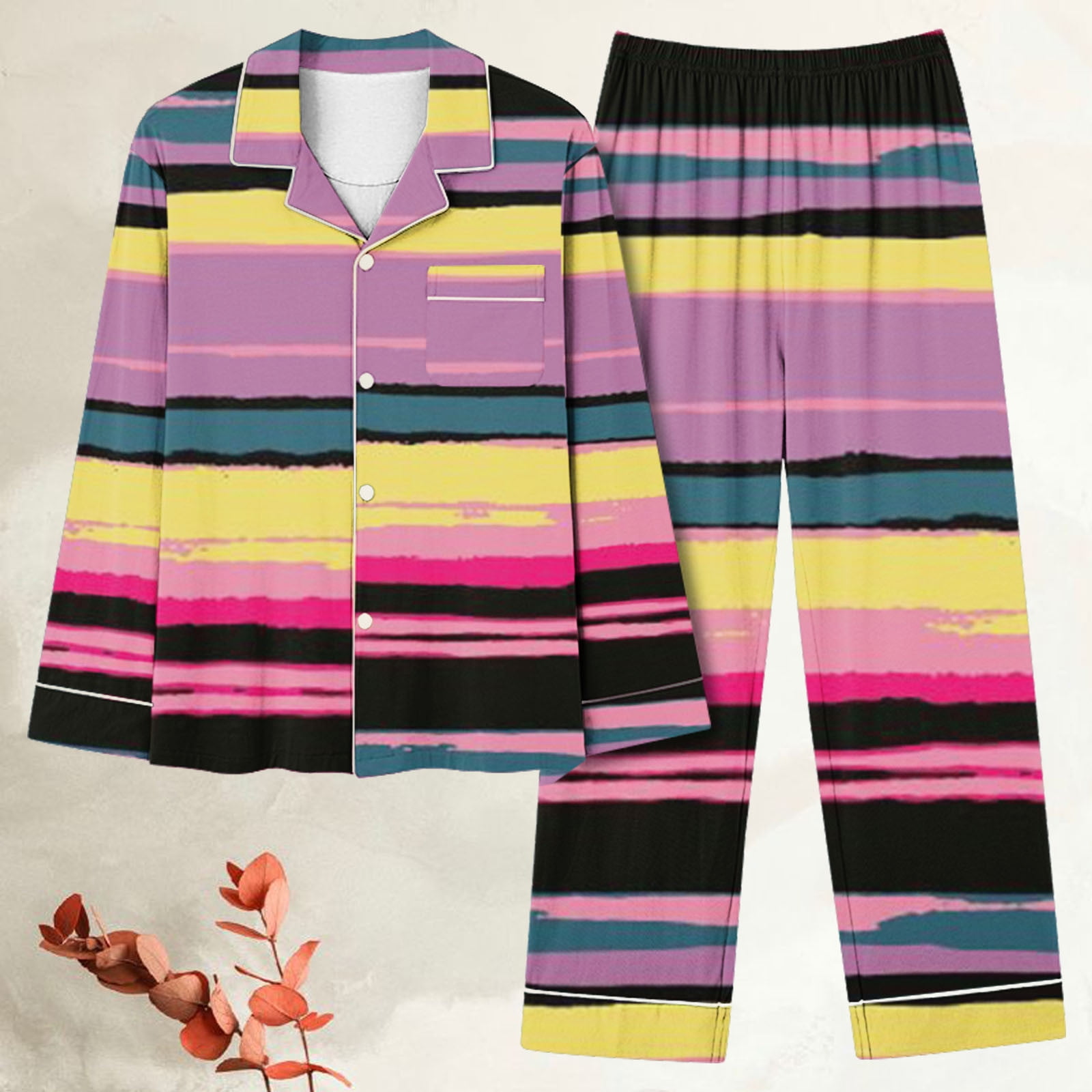 CALAFEBILA Junior Girls Pajamas Teen Button Pajamas for Women ...