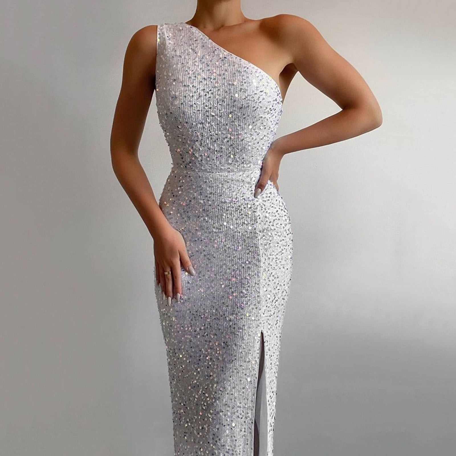 CALAFEBILA Womens Fall Dresses 2025,Women Shiny Sequin Formal Ball ...