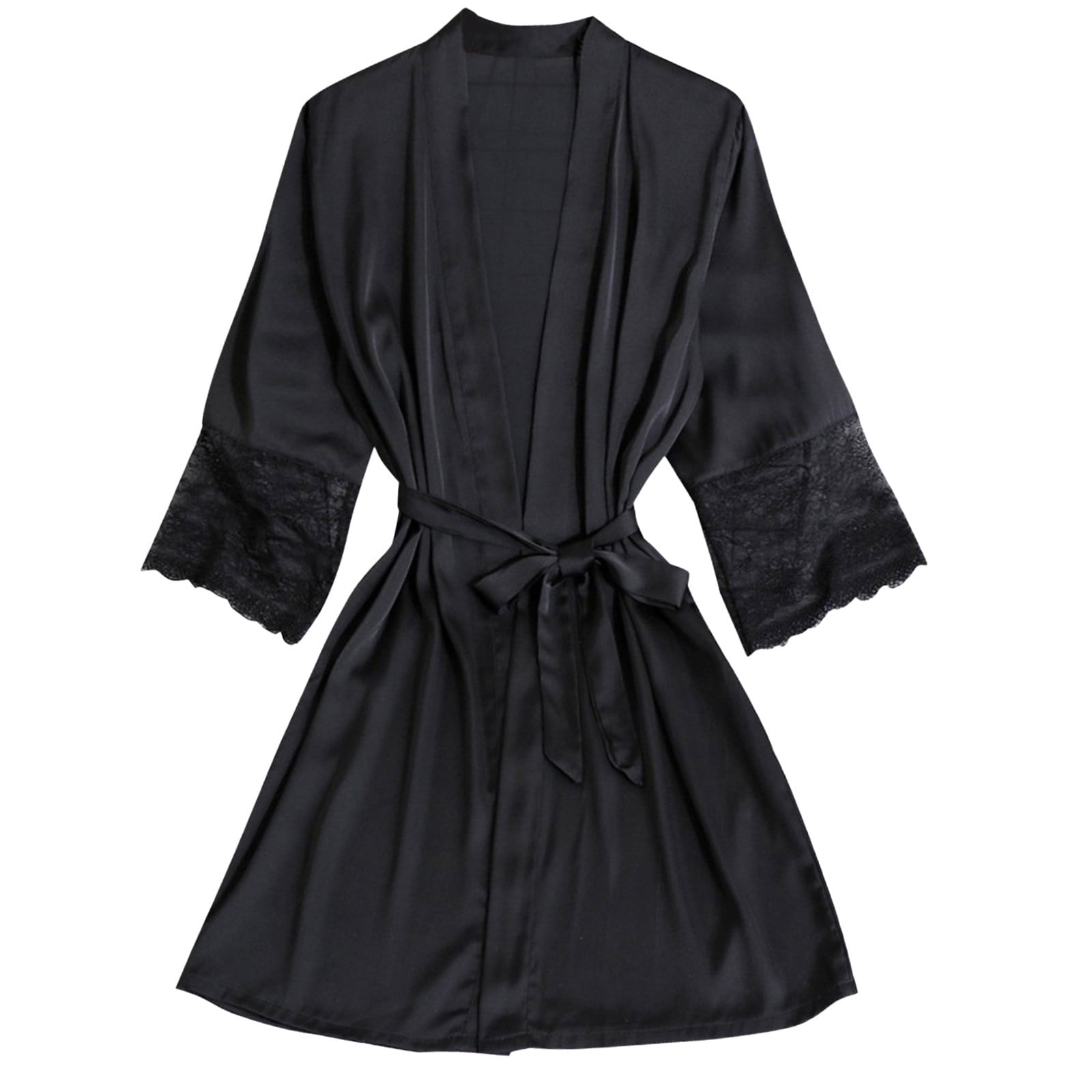 CALAFEBILA Womens Sleepwear Sets Womens Clothes Wrap Nightgown Satin ...