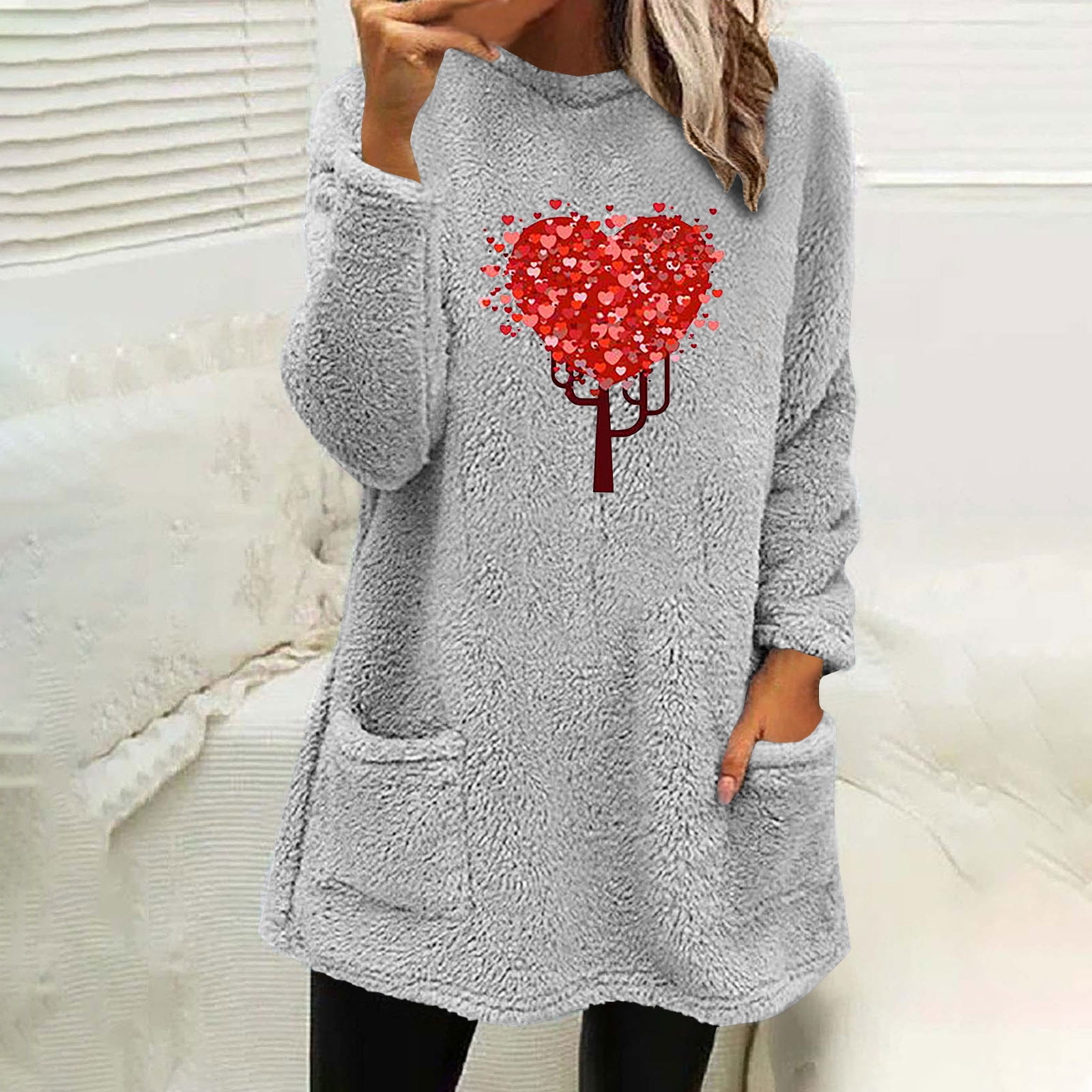 Calafebila Womens Tops Plus Size Valentines T Shirts Women Women