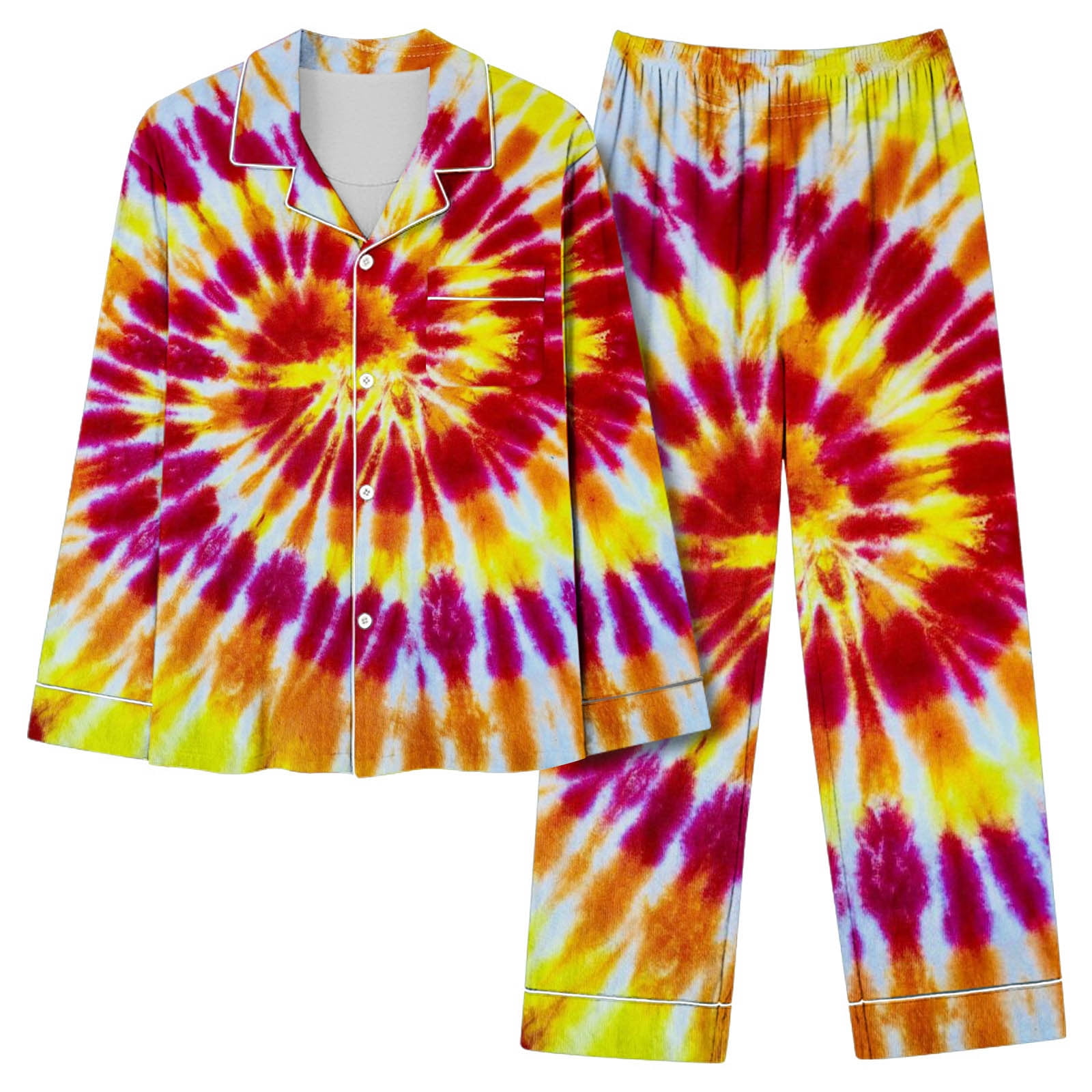 CALAFEBILA Womens Two Piece Pajamas Womens Button Down Pajama Sets ...