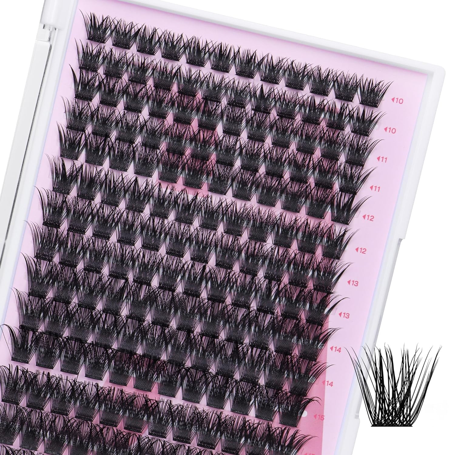 Calailis Lash Clusters, 168Pcs D Curl Individual Lashes, 56D-10-16Mix ...