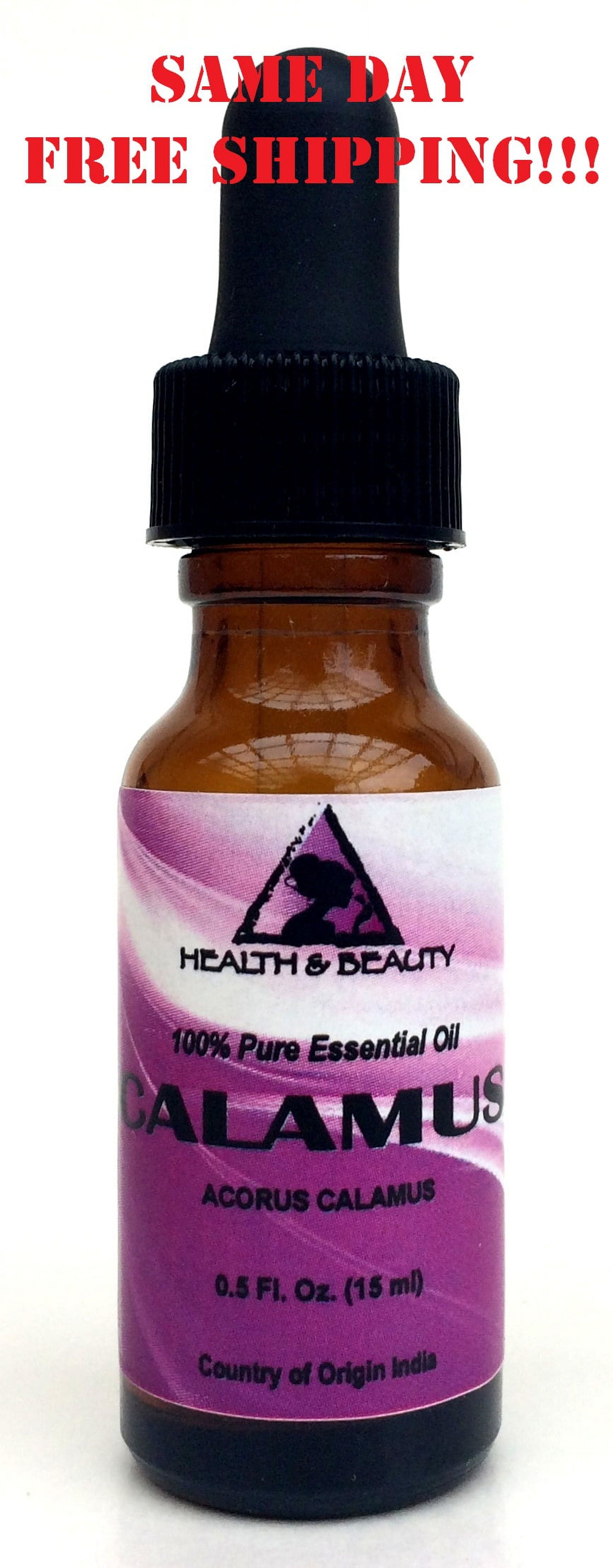 CALAMUS ESSENTIAL OIL AROMATHERAPY PURE NATURAL GLASS DROPPER 0.5 OZ 15 ...