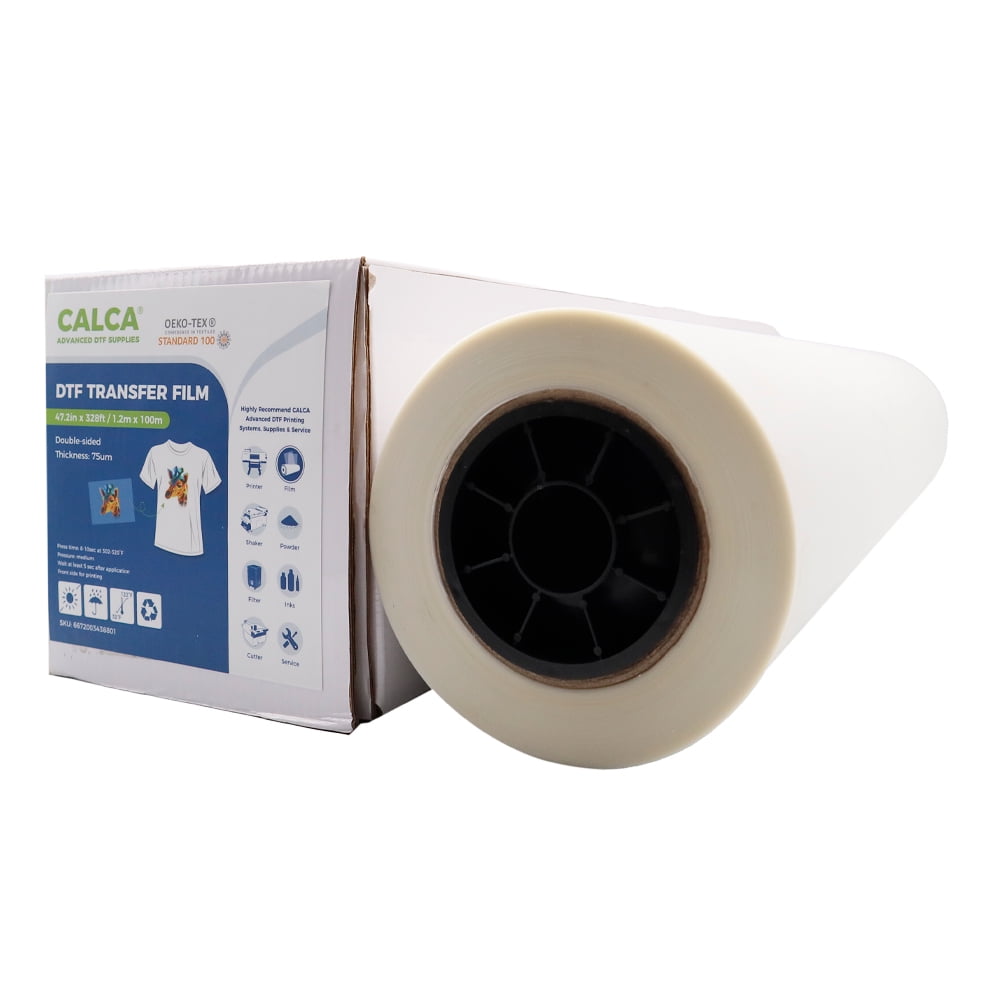 CALCA DTF Film Roll 47.2In x 328Ft Direct to Film DTF Transfer Film Roll for Direct on T-Shirt ...
