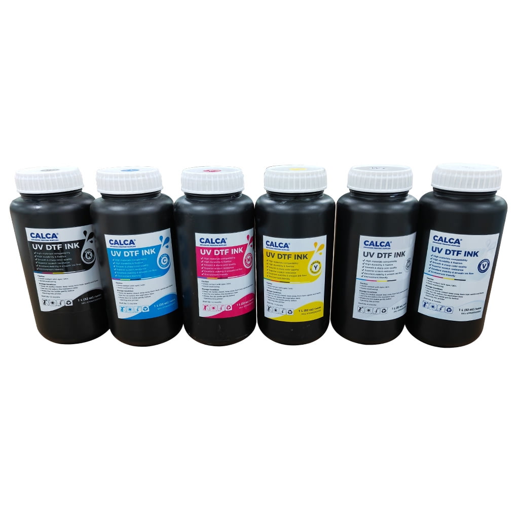 CALCA UV / UV DTF Ink W Color for E*pson Printheads, Bottle of 1L, for ...