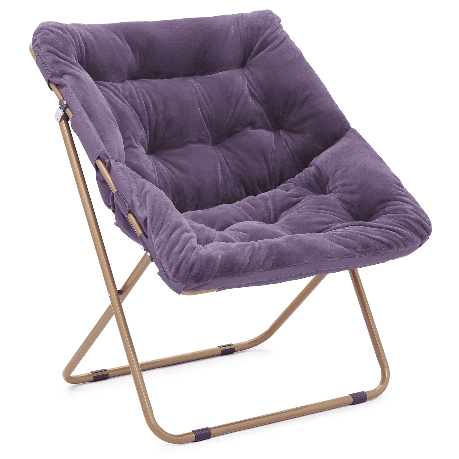 CALEMI Chair for Adult, Square Comfy Cozy Chair Folding Chair Faux Fur ...