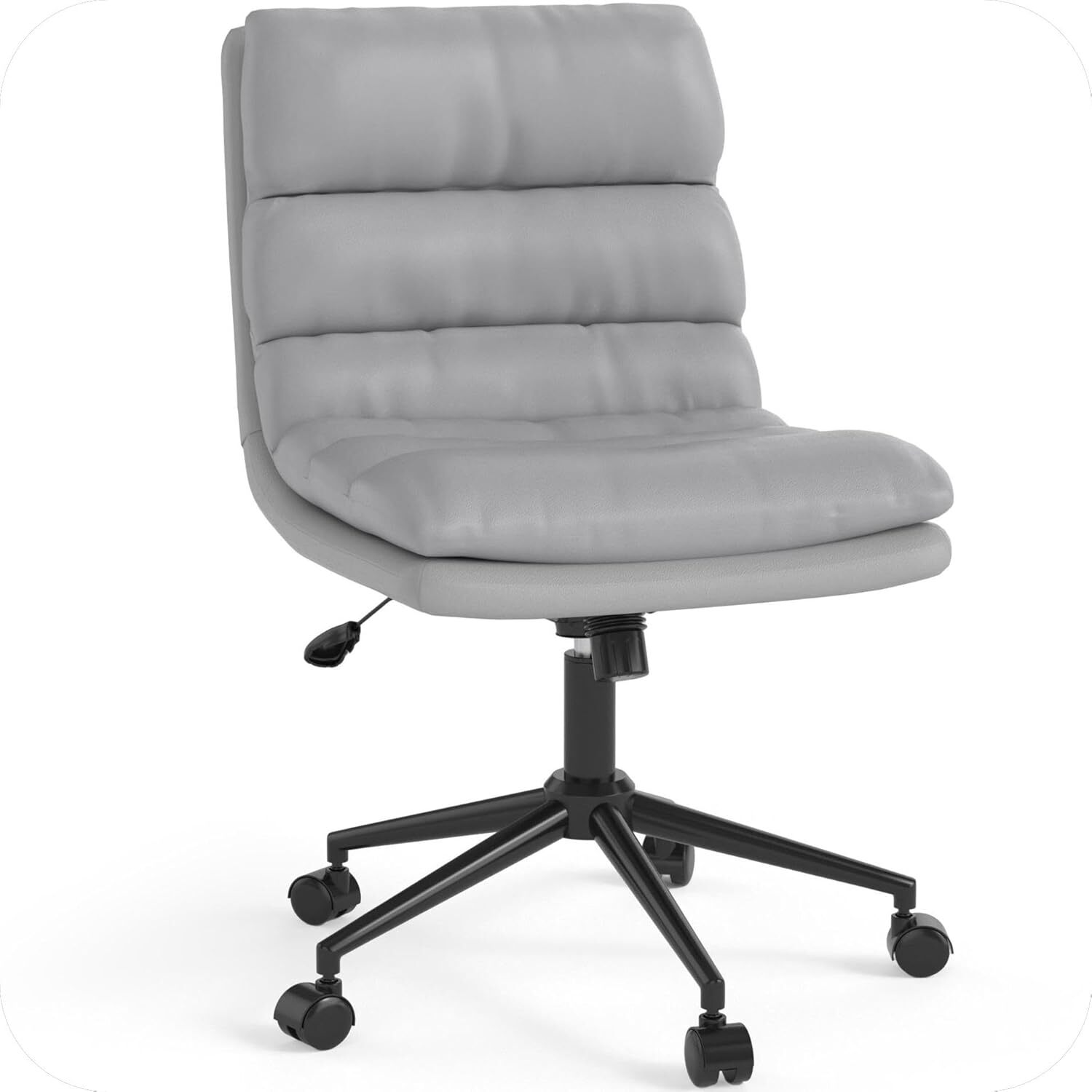 CALEMI Cross Chair with Wheels, High Back Cross Legged Office Chair ...