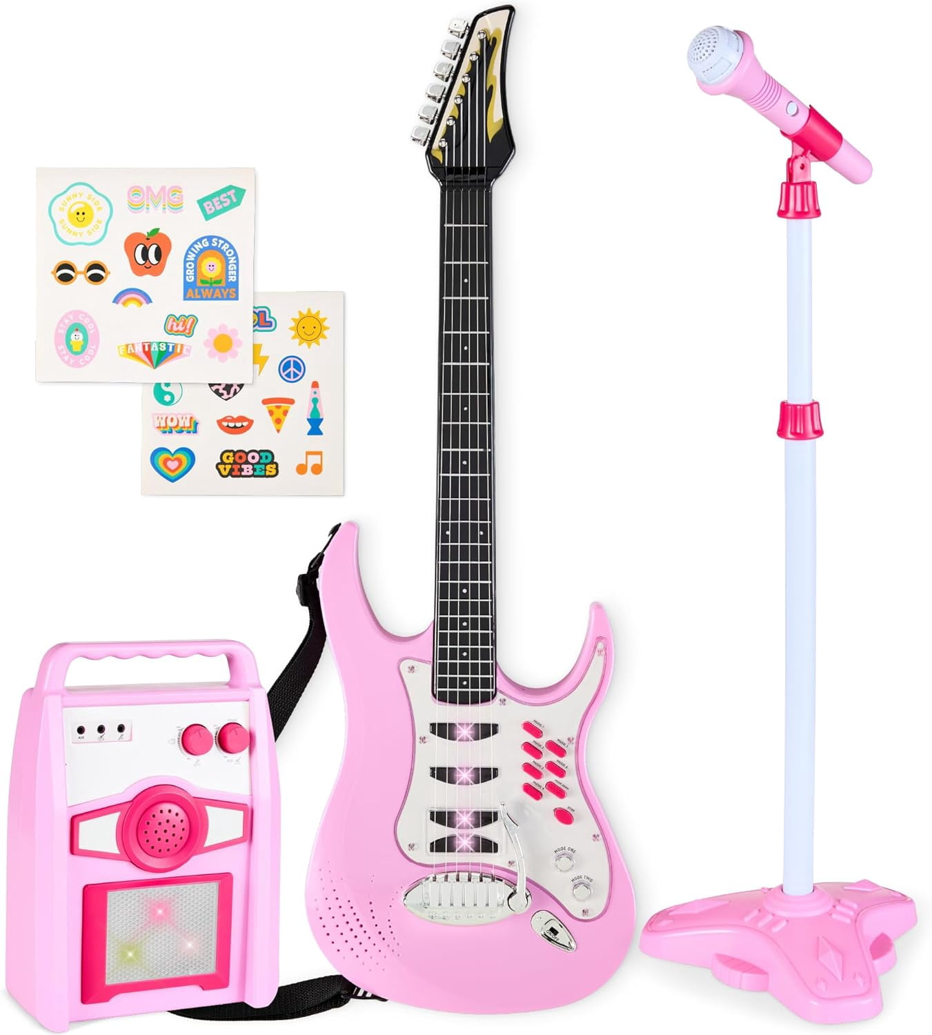 CALEMI Kids Electric Musical Guitar Play Set, Toy Guitar Starter Kit ...