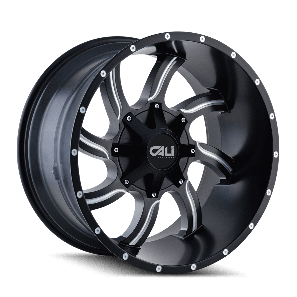 CALI OFF-ROAD TWISTED-9102 22X12 5X127/5X139.7 -44ET 87CB SATIN BLACK ...