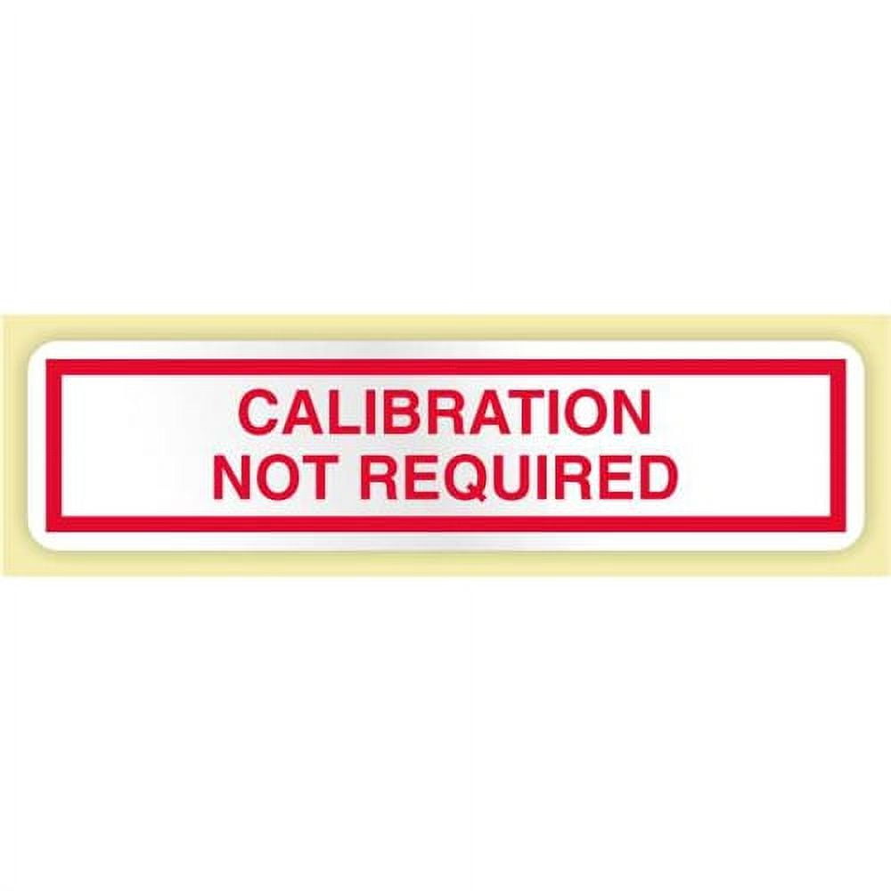 CALIBRATION NOT REQUIRED Vinyl Labels, 1/2" X 2", Red and White - Box ...