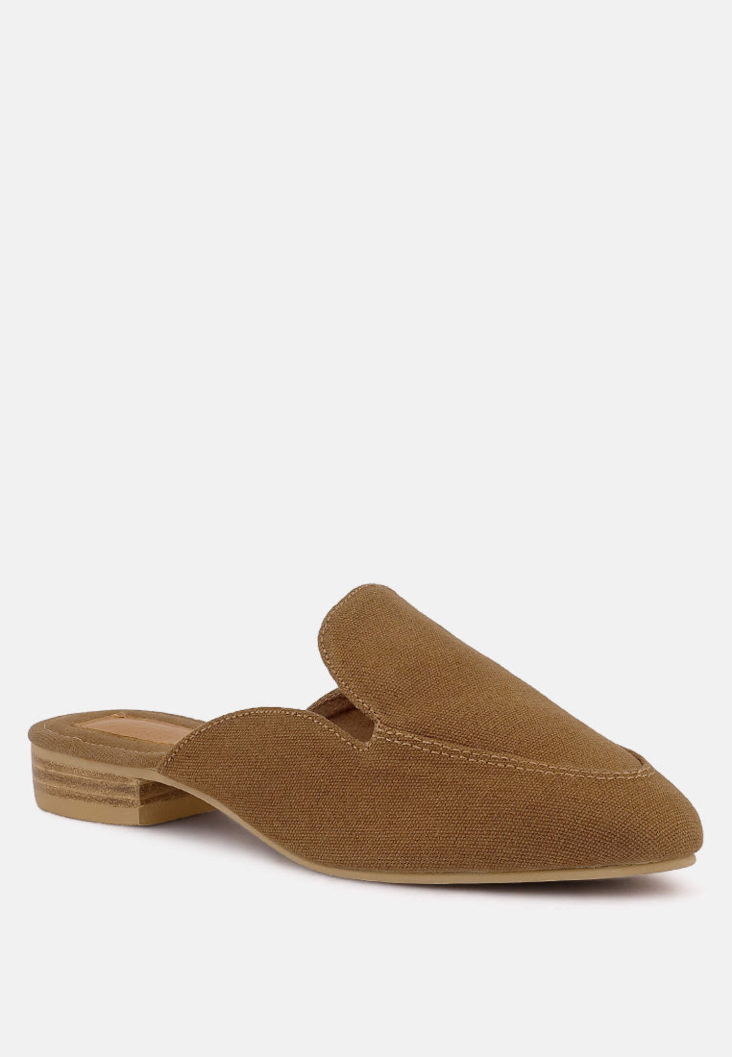CALICO Tan Organic Canvas Mules - Walmart.com