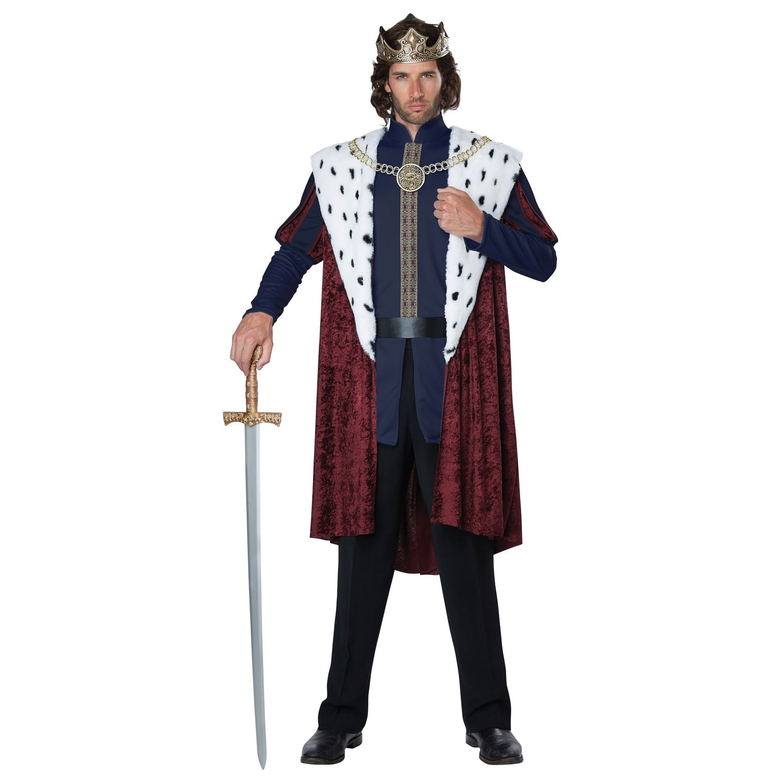 CALIF Royal Storybook King Costume for Adults with Tunic, Surcoat ...