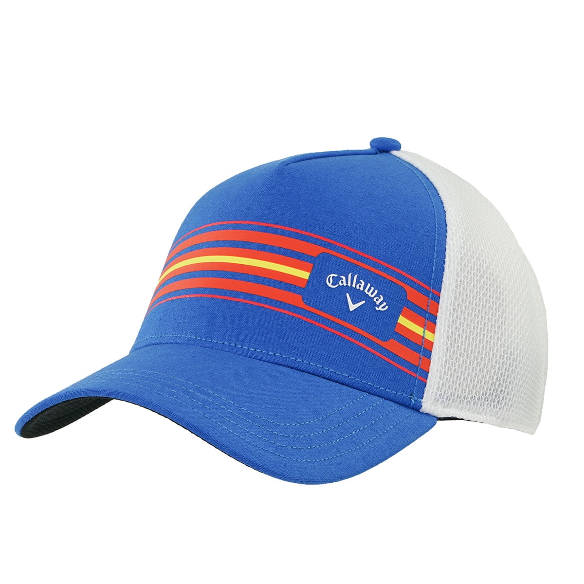 CALLAWAY STRIPE MESH HAT MENS ADJUSTABLE GOLF CAP - Royal/White/Orange ...