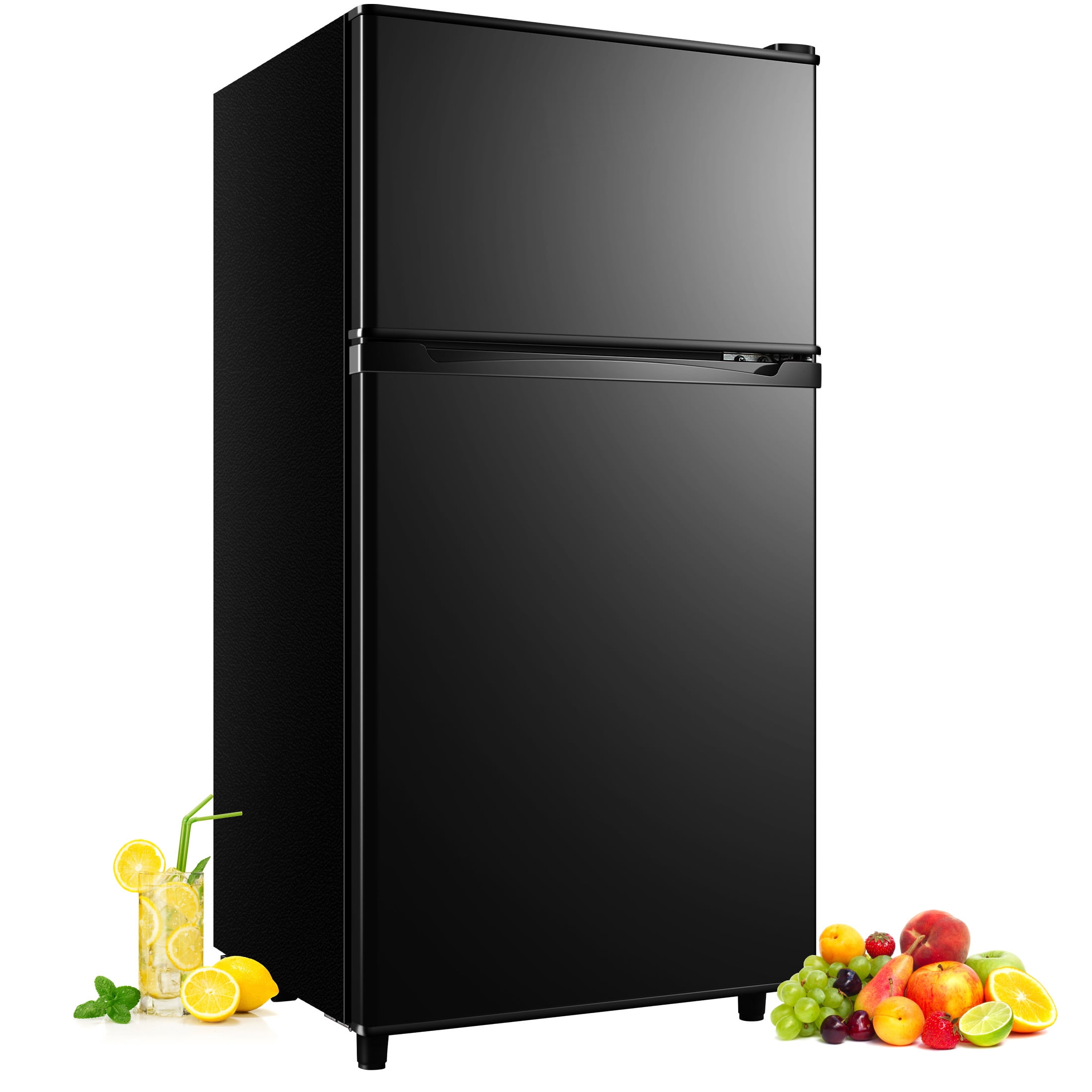CALLIEVER Compact Mini Fridge with Freezer, 3.5 Cu.Ft 2-Door ...