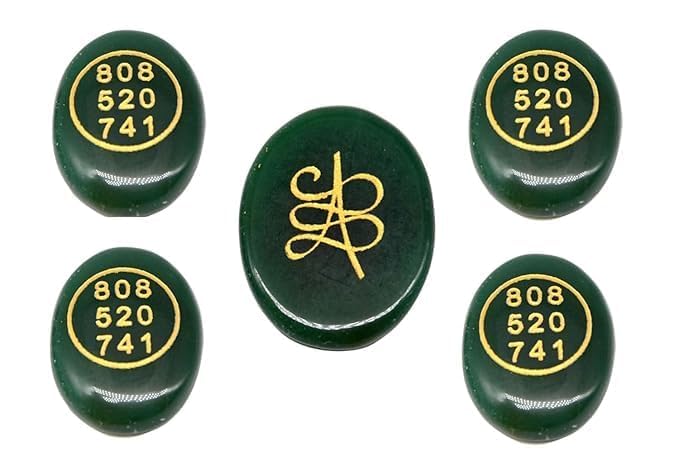 CALMING CRYSTALS PreEnergized Green Jade Zibu Coin with Angel Number ...