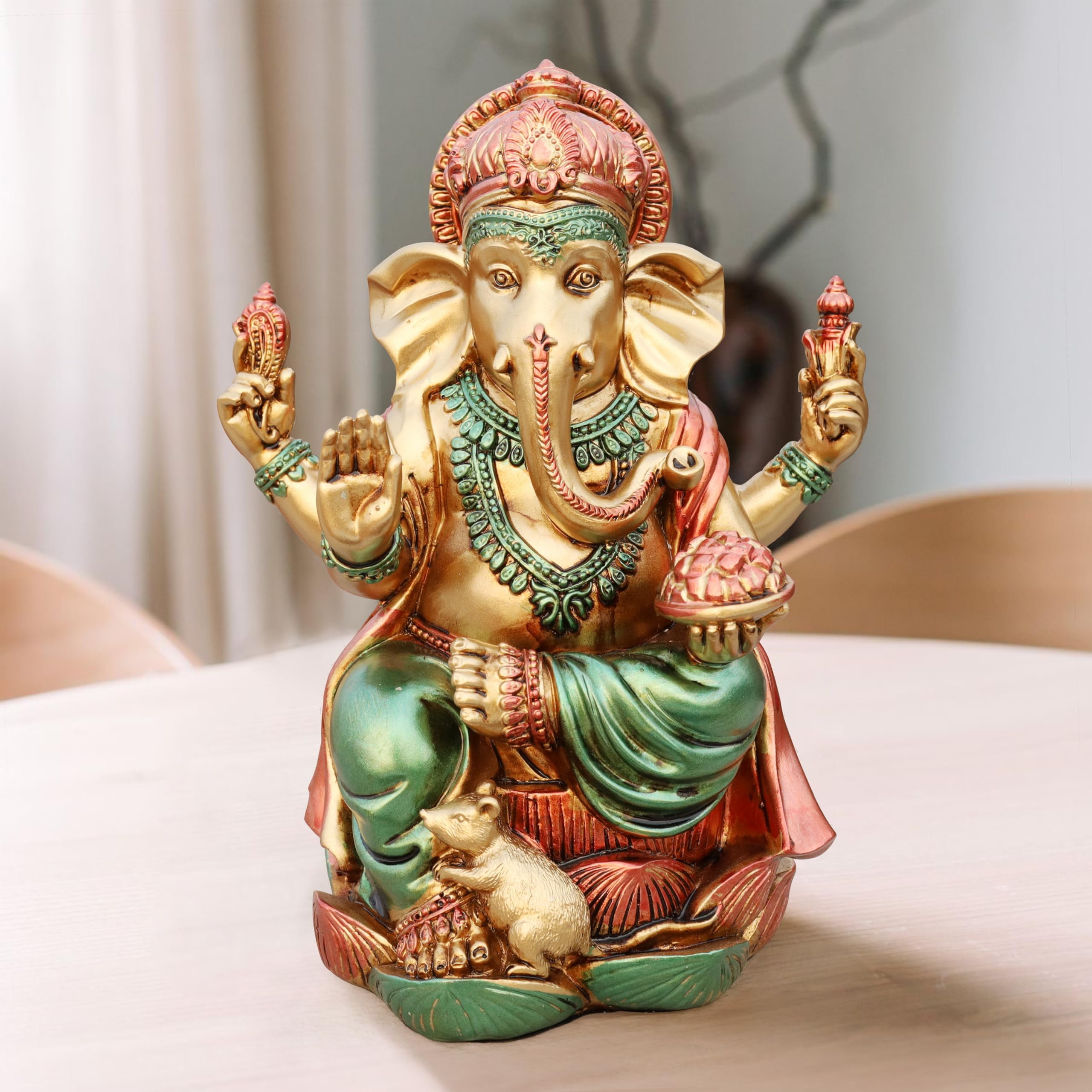 CALMMIND Lord Ganesha Statues Large - Ganesh Statue for Home Decor ...
