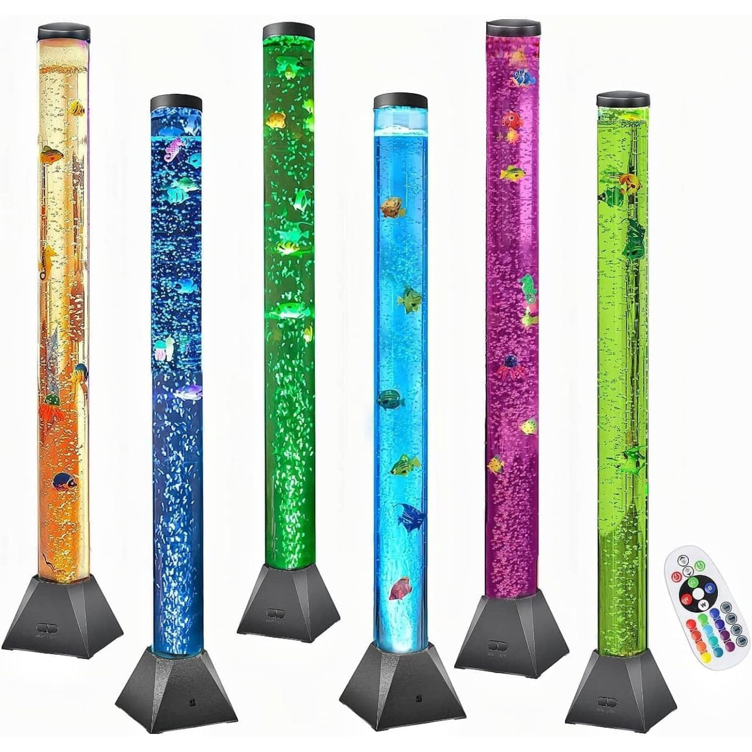 CALOVER Large 4FT Sensory Fish Bubble Tube Aquarium Night Light Tower ...