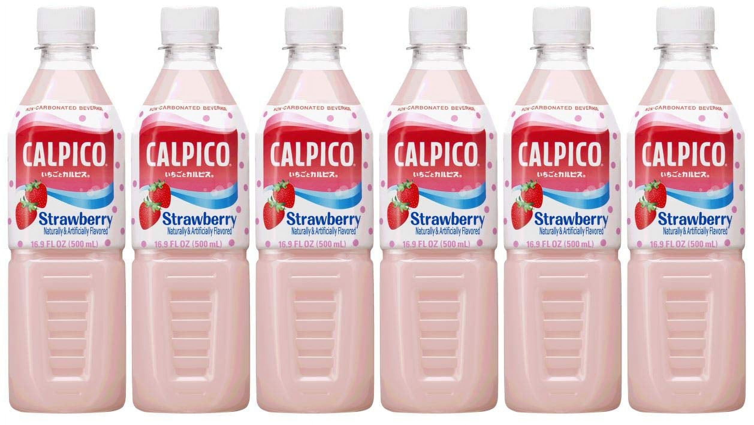 CALPICO Strawberry, Non-Carbonated Drink, Japanese Beverage Contains Strawberry Juice ...
